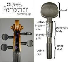 Cello Pegs - Knilling Planetary Pegs - Linda West Cellos