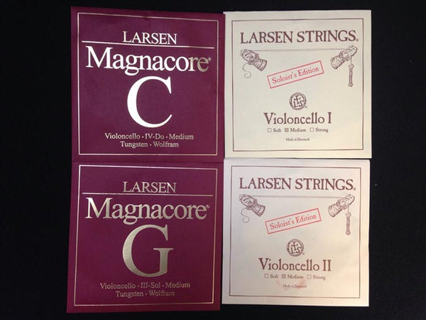 Cello Strings - Magnacore / Larsen Solo String Set - Linda West Cellos